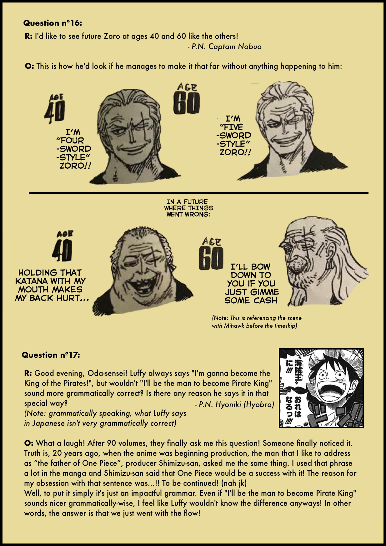 Volume 91 SBS Question Corner – The Library of Ohara