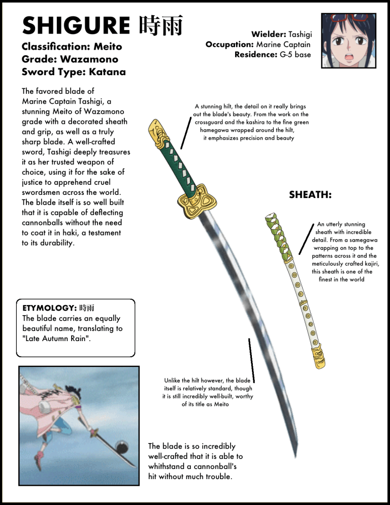 THE ONE PIECE SWORD ENCYCLOPEDIA – A Complete Collection of Every Sword ...