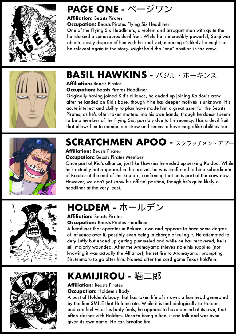 A Complete Guide to Every Character in the Wano Arc! – The Library of Ohara