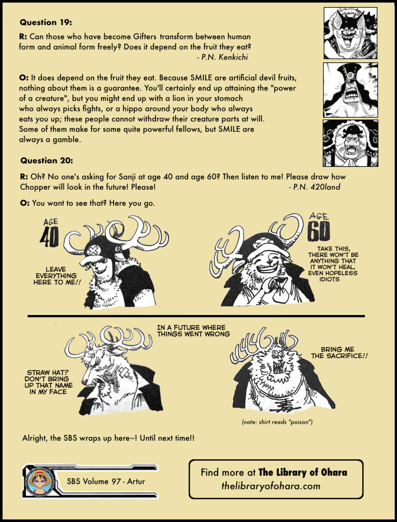 Volume 97 SBS Question Corner – The Library of Ohara