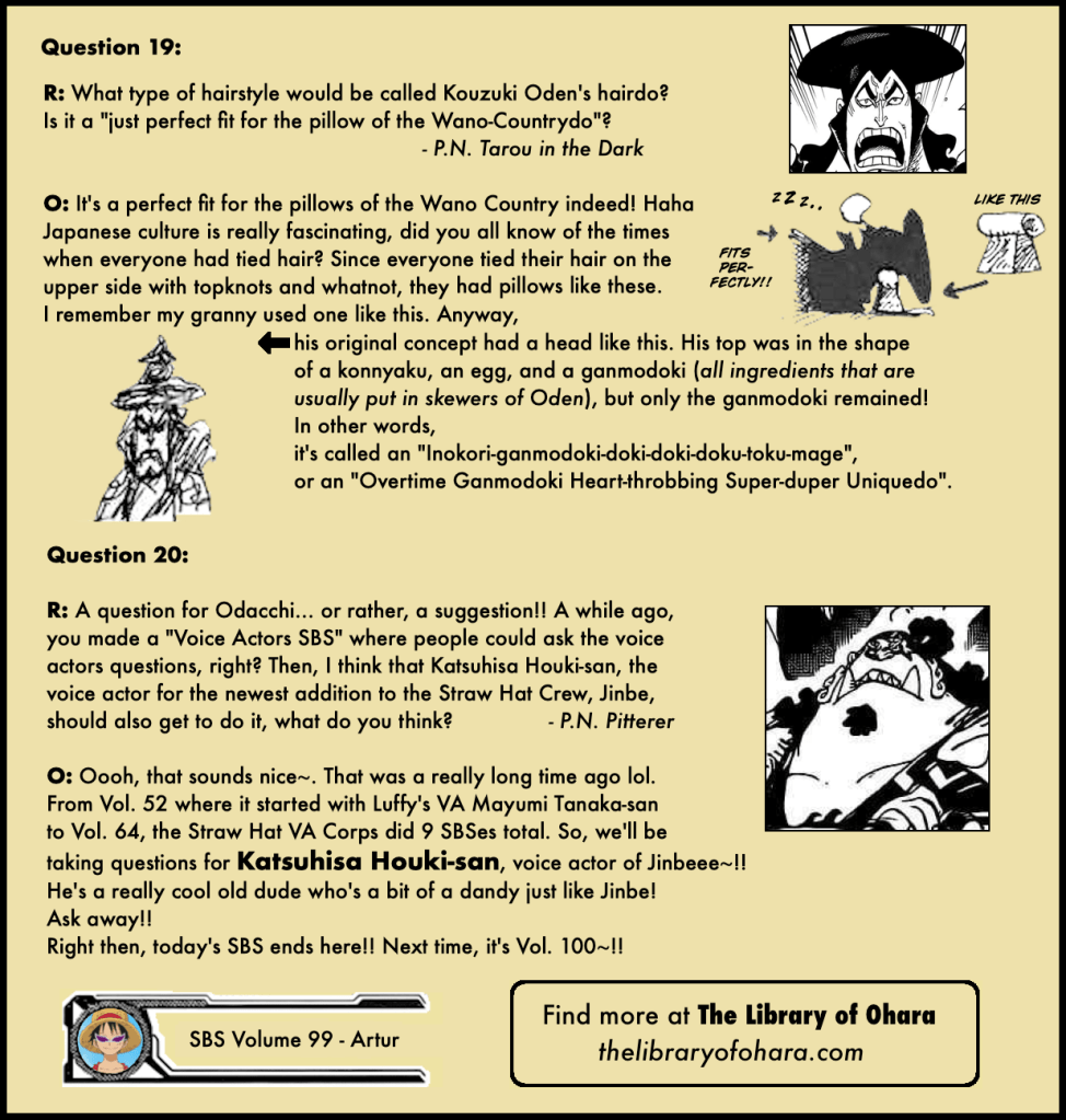 Volume 99 SBS Question Corner – The Library of Ohara